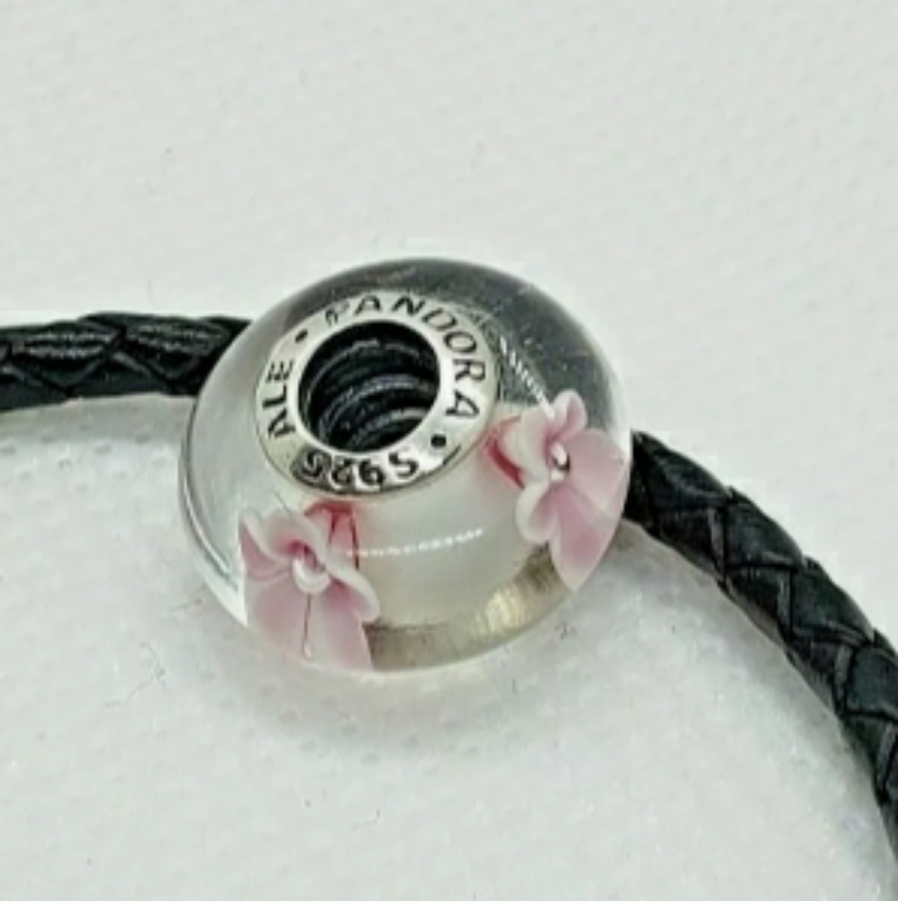 Pandora Cherry Blossom Murano Glass Bead. - Gem